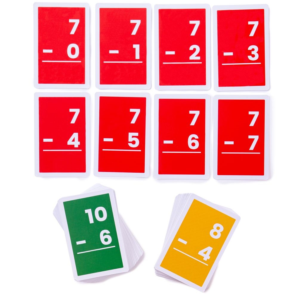 BrightKidz Educational Toys - Flashcards - Subtraction 1-10