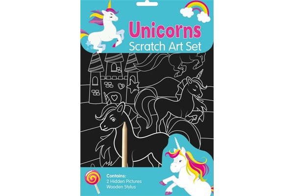BrightKidz Educational Toys - Unicorn Scratch Art Set